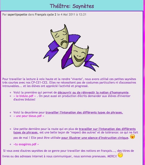 Théâtre, jeux dramatiques et improvisations au primaire | Scoop.it