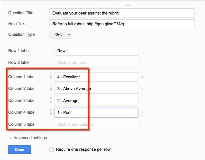 Google Forms: Creating a Rubric « Educacion – articuloseducativos.es