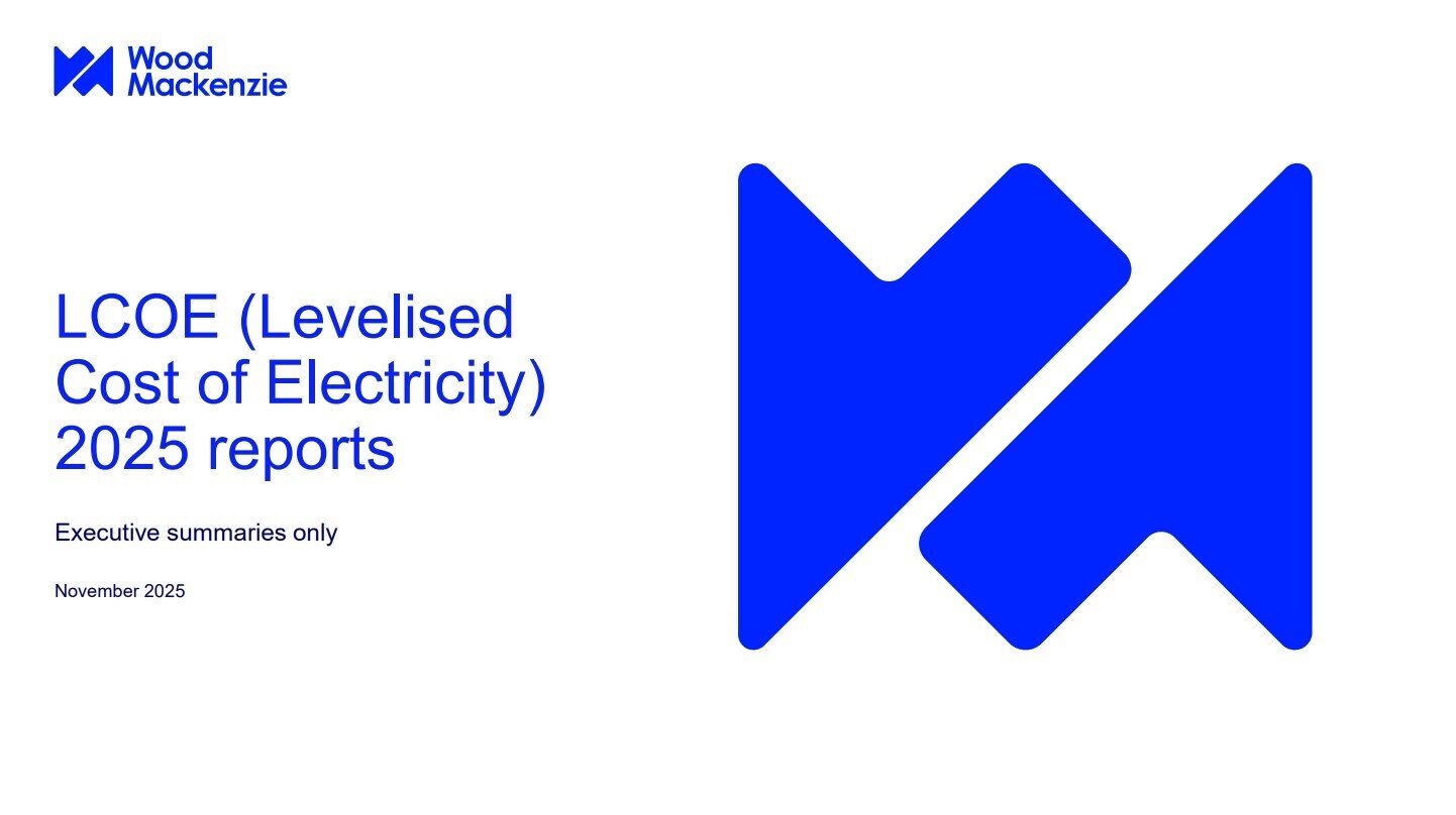 Wood Mackenzie report: 'How LCOE is reshaping g...