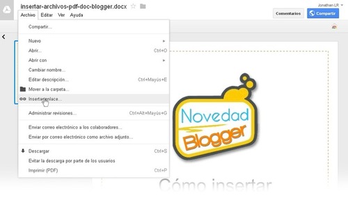 Insertar Documentos Doc Pdf Y Otro En Las Entradas De Blogger Sindofdez