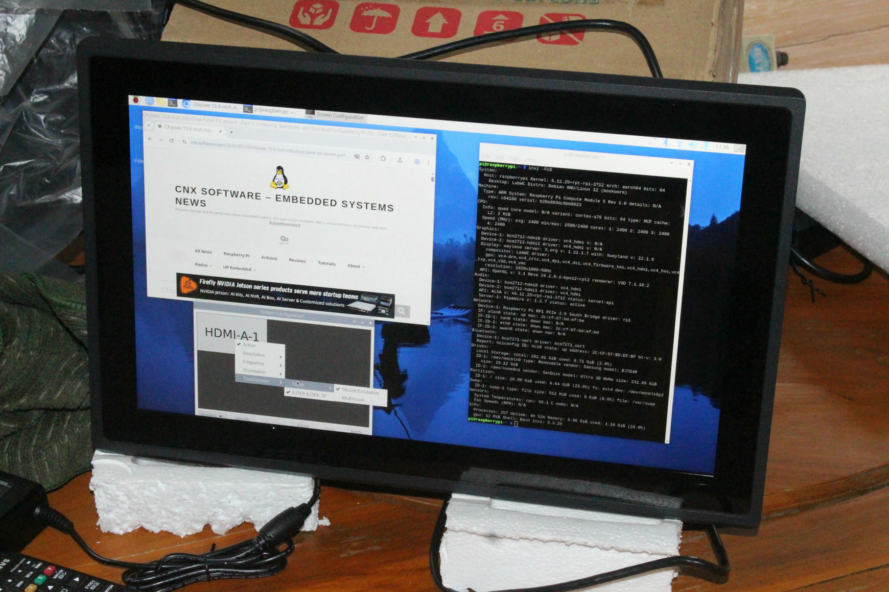 Chipsee PPC-CM5-156 Review - Part 2: A Raspberr...