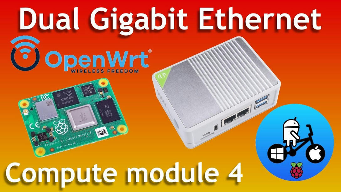 OpenWRT mini router. Raspberry Pi Compute modul...
