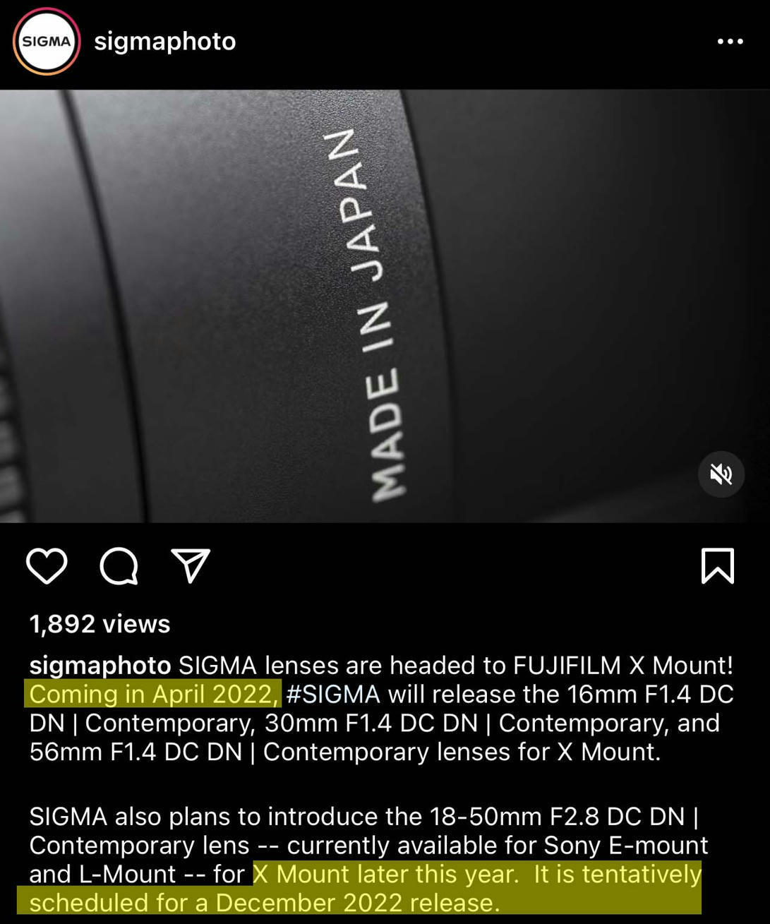 The new Sigma 18-50mm f/2.8 DC DN Contemporary ...