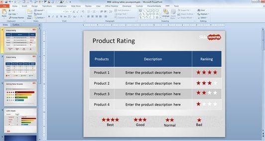 Free Rating Stars PowerPoint Template | Busines...