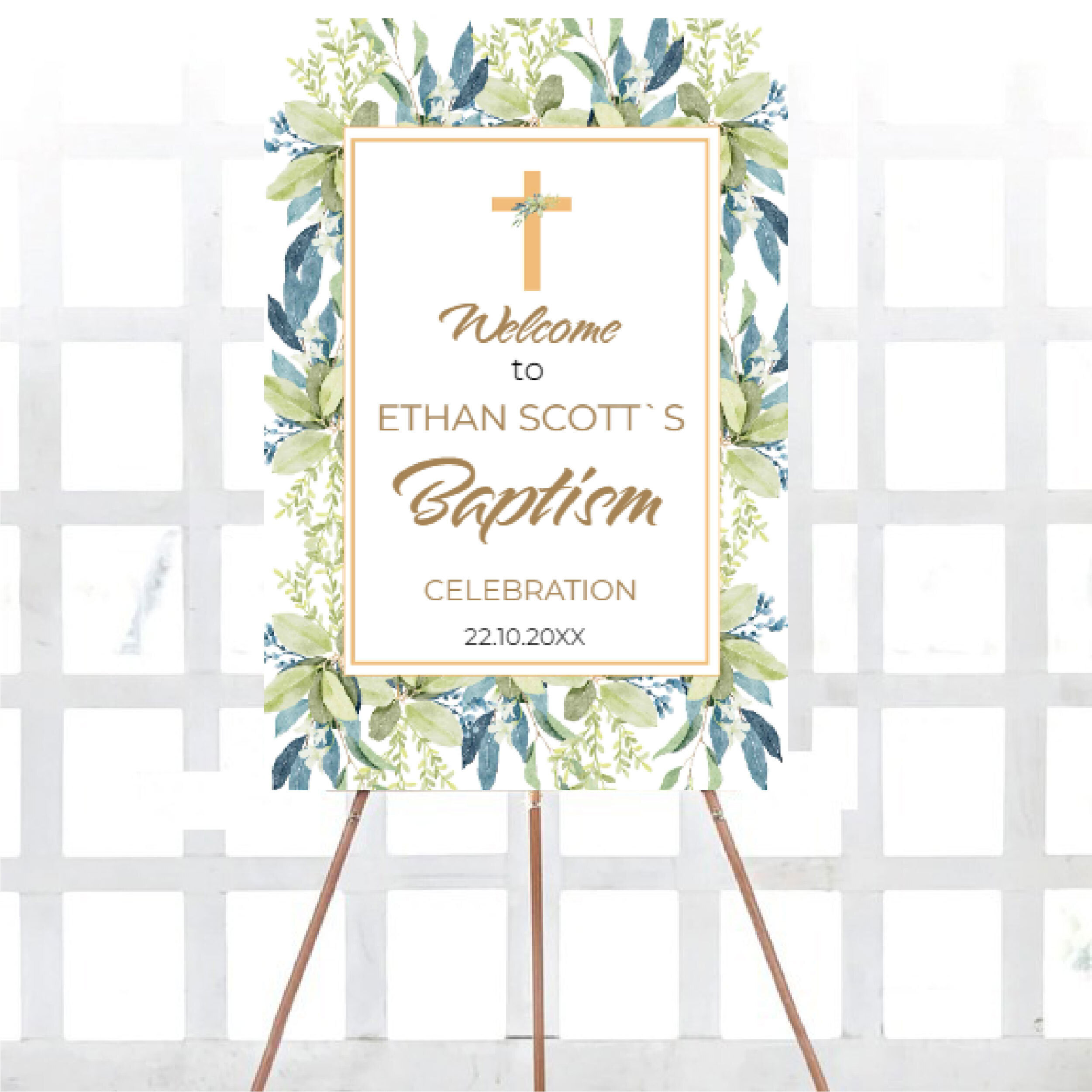 Personalised Baby dedication Sign Boa...