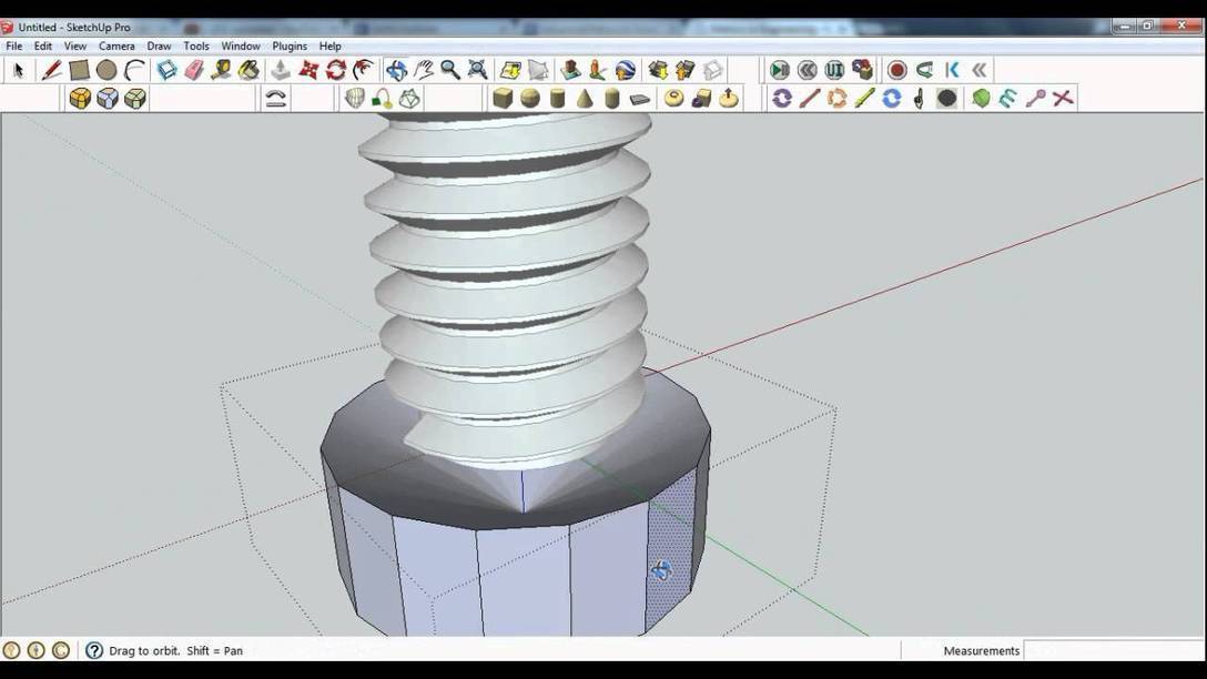 SketchUp Pro 8 - Modelling a Bolt and Nut | Sk...