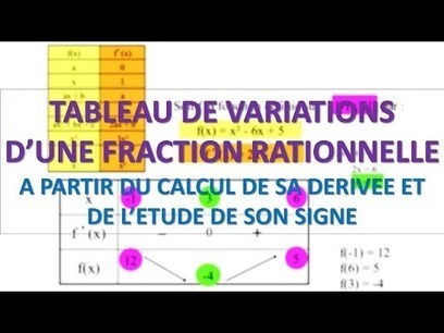 TABLEAU DE VARIATIONS D'UNE FRACTION RATIONNELL...