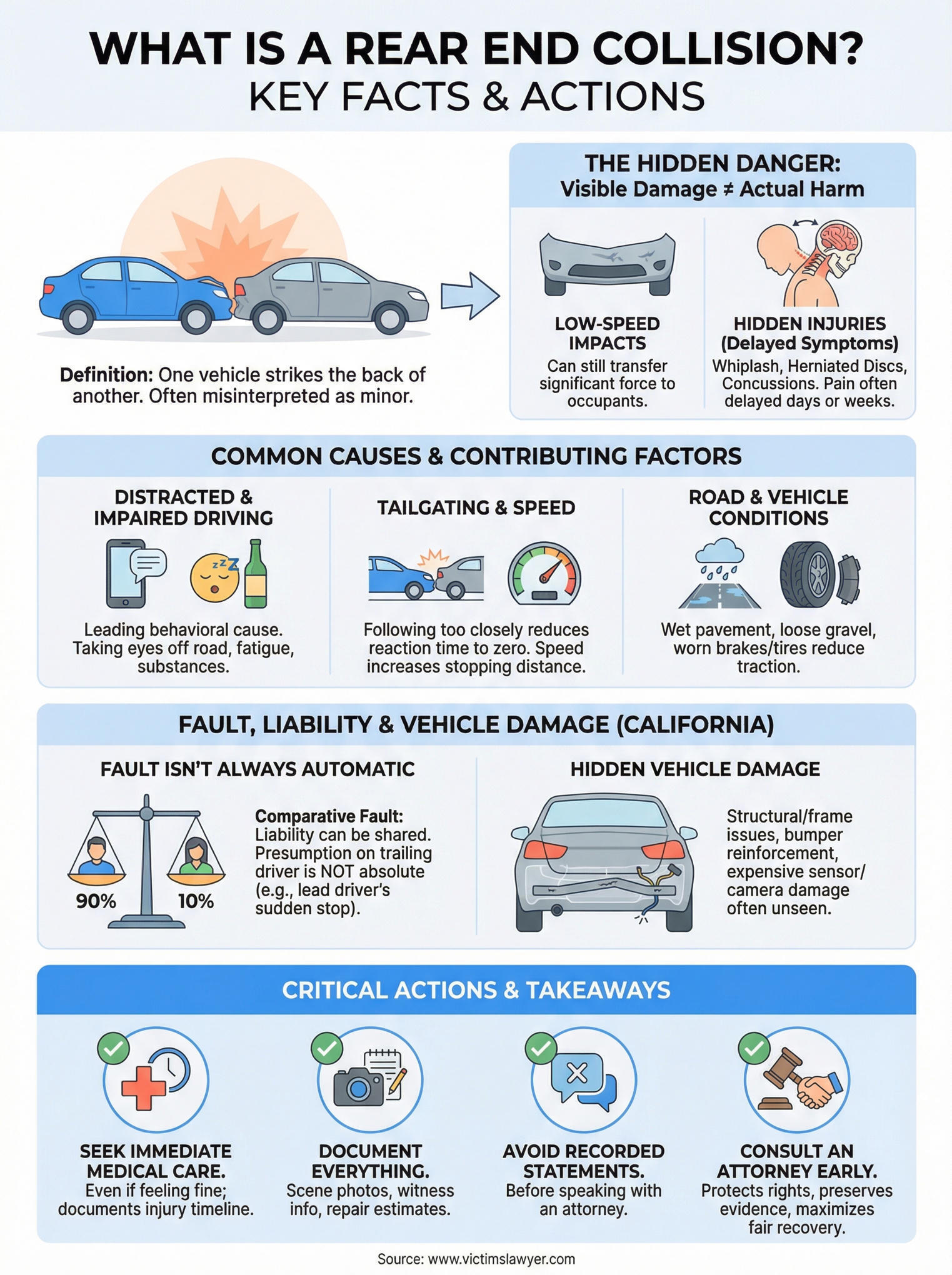 What Is a Rear End Collision? Causes, Fault, an...