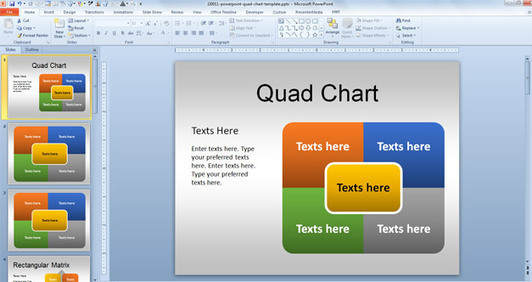 Free Quad PowerPoint Template | Free Business P...