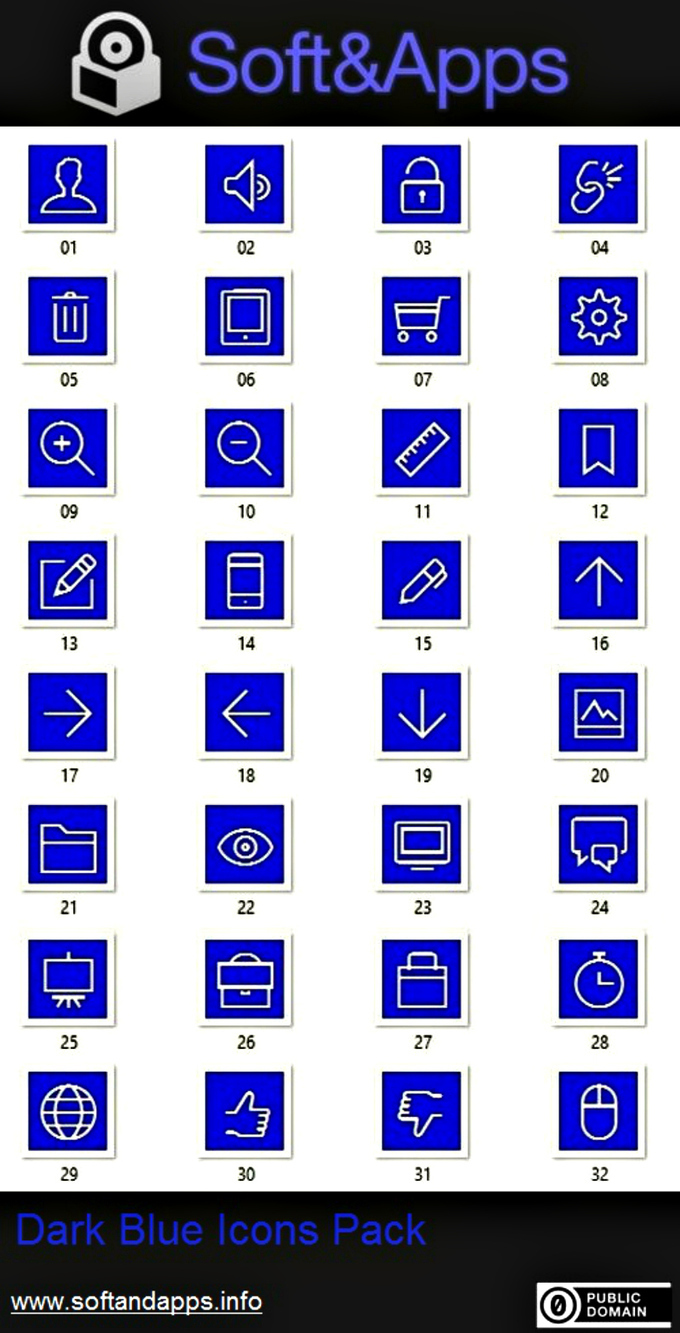 Dark Blue Icons Pack: iconos variados y libres en tono azul oscuro ...