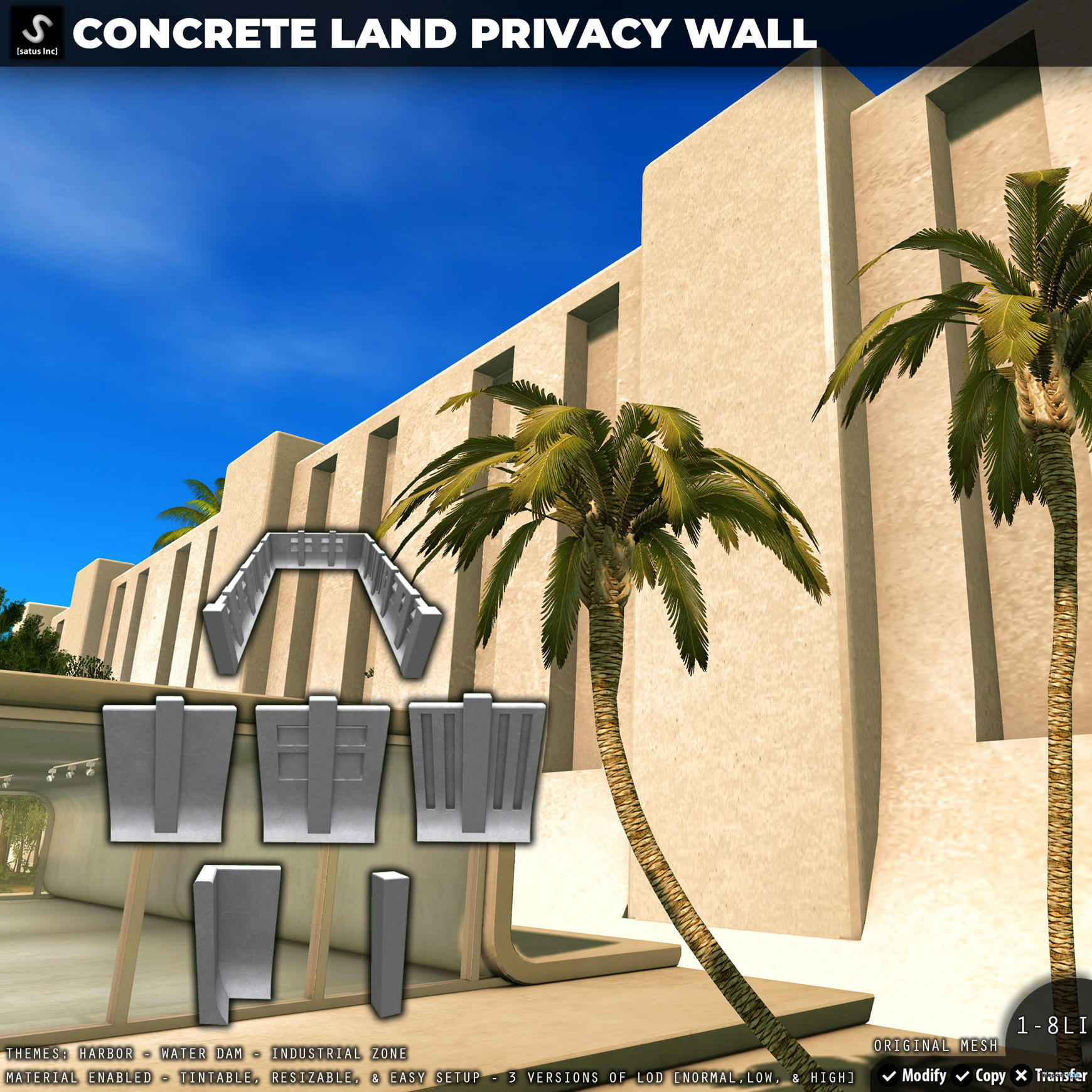 New Release: Concrete Land Privacy Wall by [sat...
