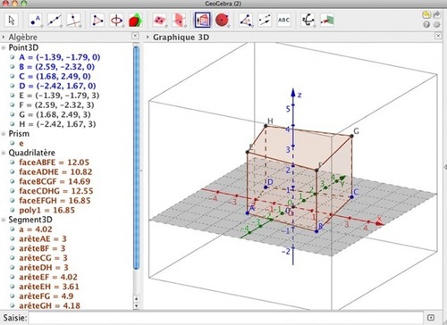 Prise en main de GeoGebra 3D – Time to Learn
