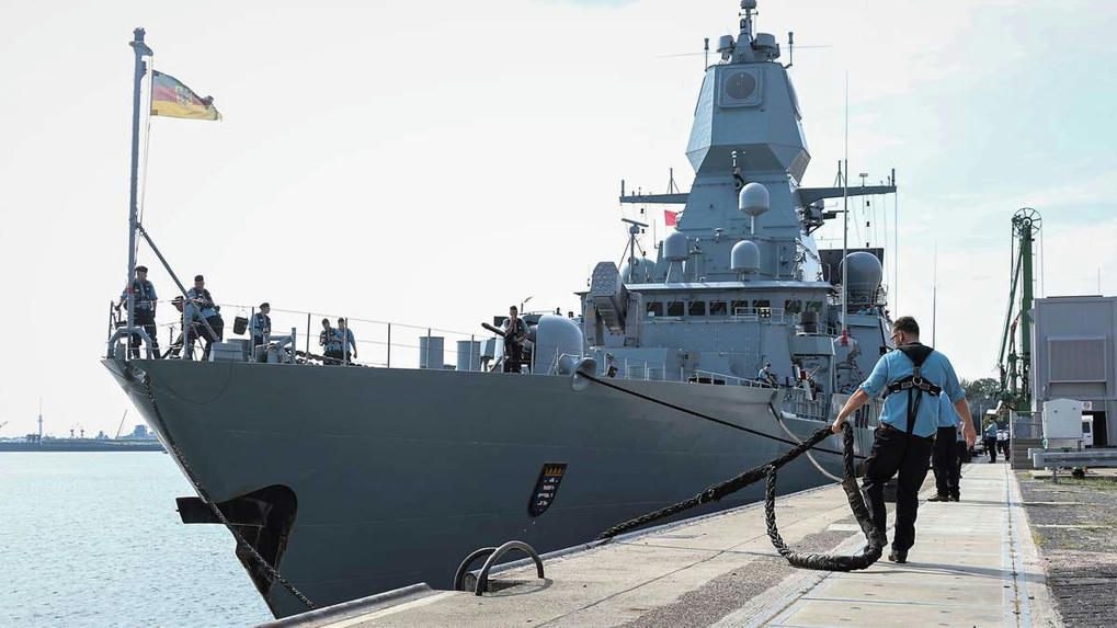 German Sachsen-class frigate joins Gerald R. Fo...