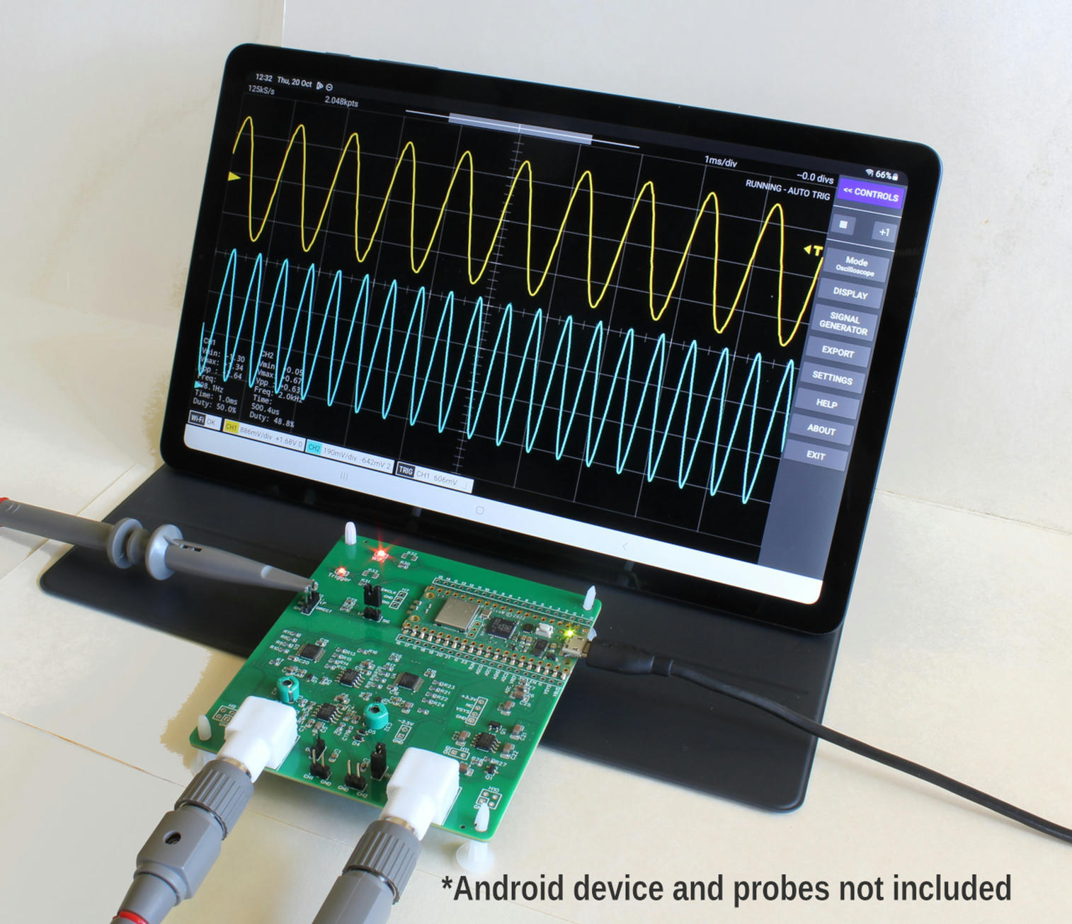 2-channel DSO-500K WiFi oscilloscope is based o...