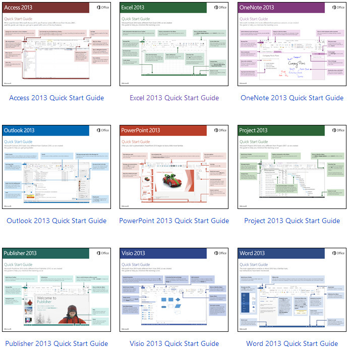 Office 2013 Quick Start Guides | Time to Learn ...