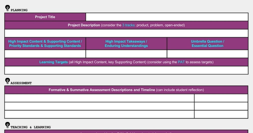 Hacking PBL - Project Planning Template from Ro...