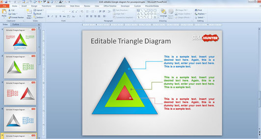 Free Editable Triangle Diagram for PowerPoint
