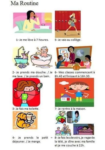 Vocabulaire: Ma routine | FLE enfants | Scoop.it