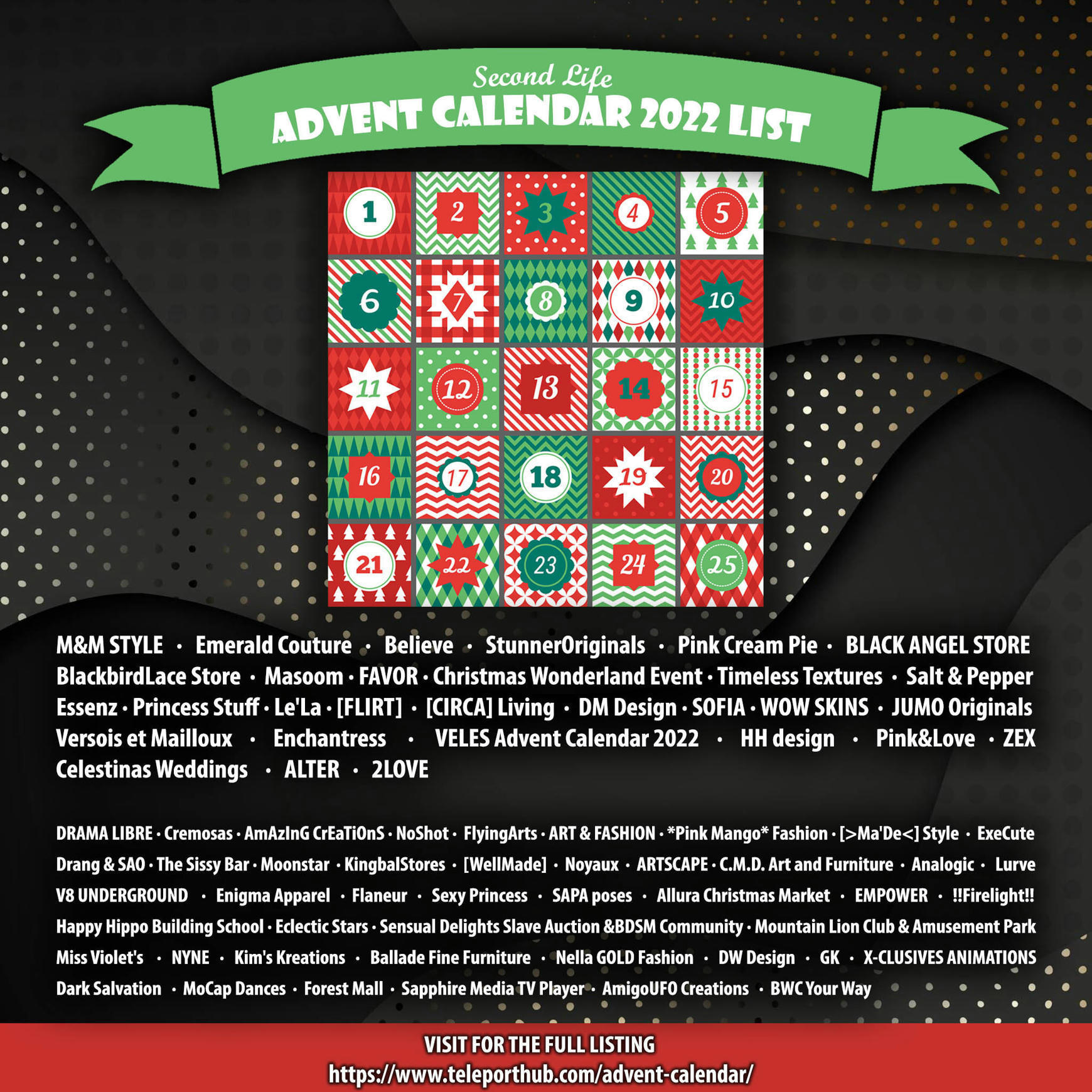 Advent Calendar 2022 In Second Life | Teleport ...