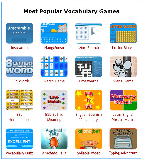 Vocabulary Games, English Vocabulary Word Games...