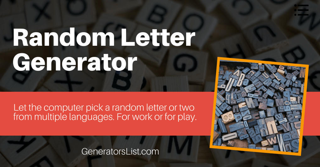 Random Letter Generator | 1Uutiset - Lukemisen ...
