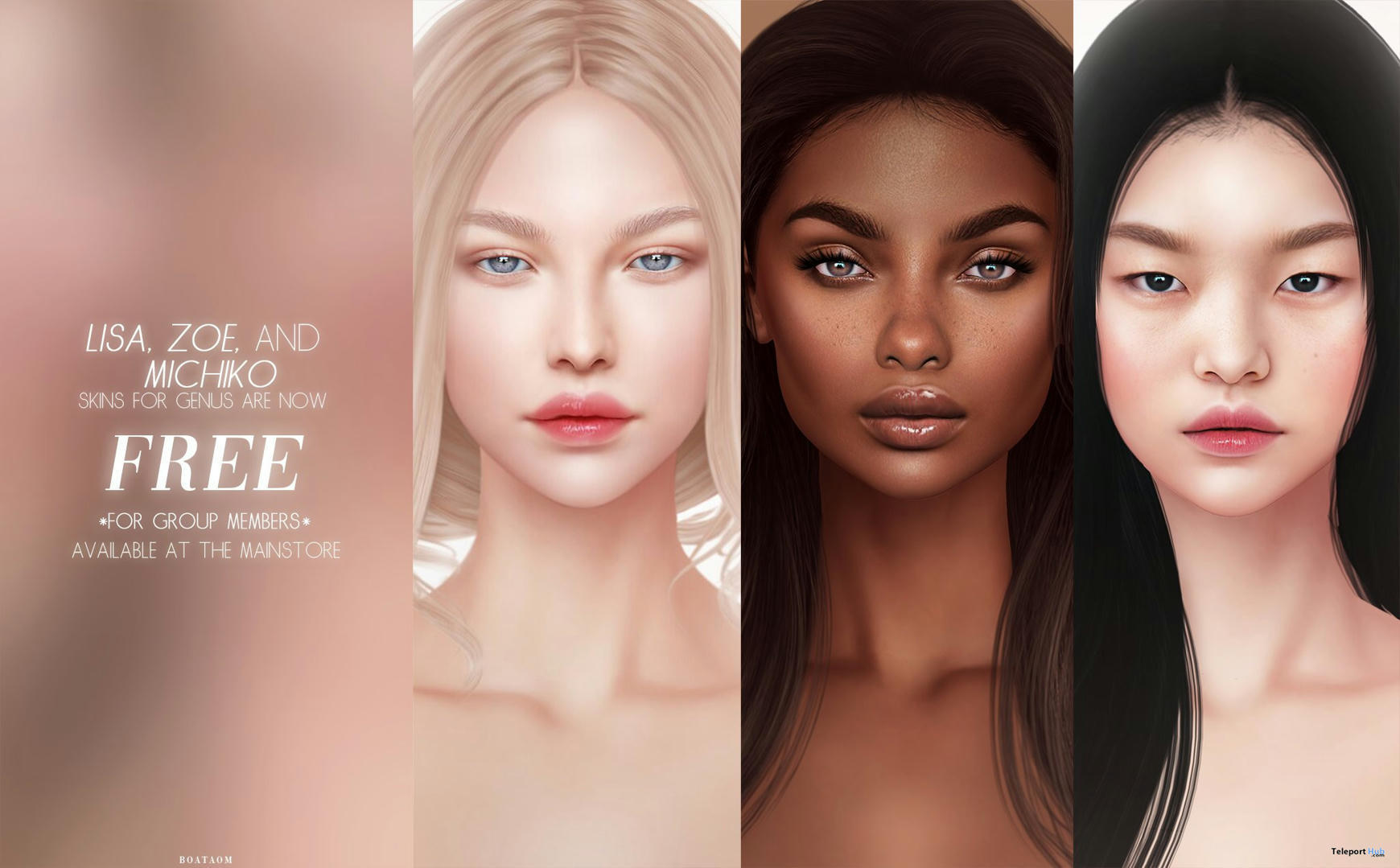Lisa, Zoe, and Michiko Skins For Genus Head Nov...