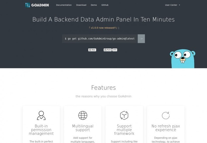 GoAdmin : un framework Go pour créer un ...