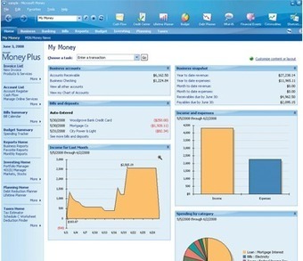 Logiciel financier gratuit Microsoft Money Plus Sunset Deluxe Licence ...