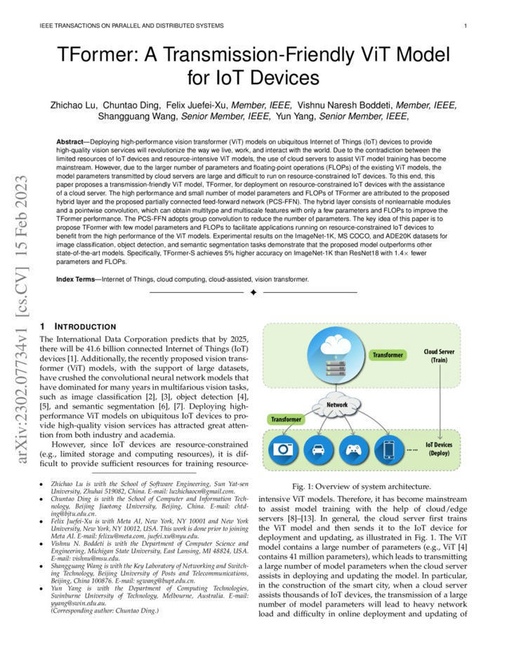 TFormer: A Transmission-Friendly ViT Model for ...