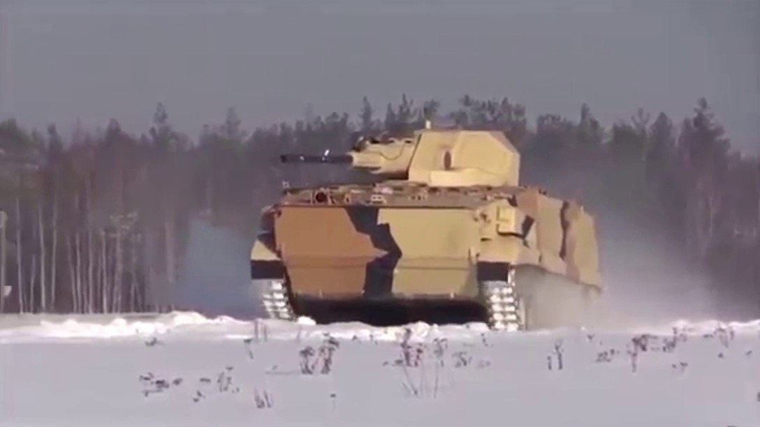 Russia unveils new Vikhr unmanned ground vehicl...