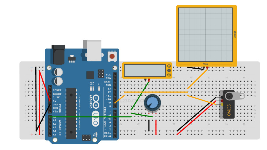 Arduino and Servo 123D Circuits | TECNOLOG&Iac...