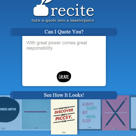 Recite | Create beautiful visual quotes as imag...