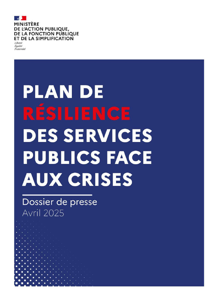 PLAN DE RÉSILIENCE FACE AUX CRISES - Avril 202...