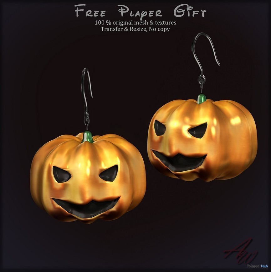 Pumpkin Earrings Gimme Gacha Group Gift by Avaw...