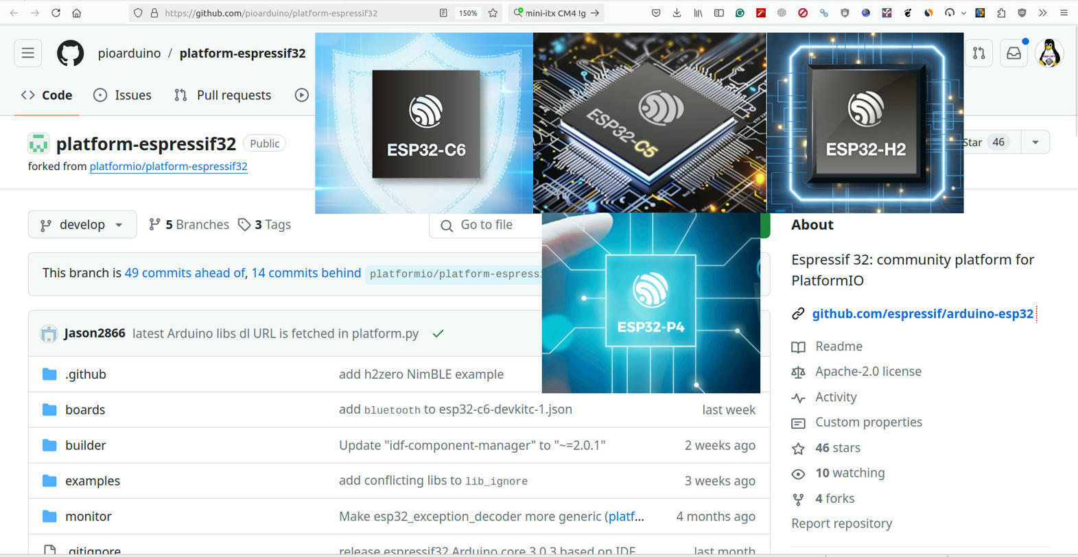 platform-espressif32 fork to enable PlatformIO ...