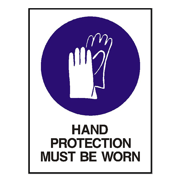 Hand Protection Must Be Worn Sign/ Mandatory Sa...