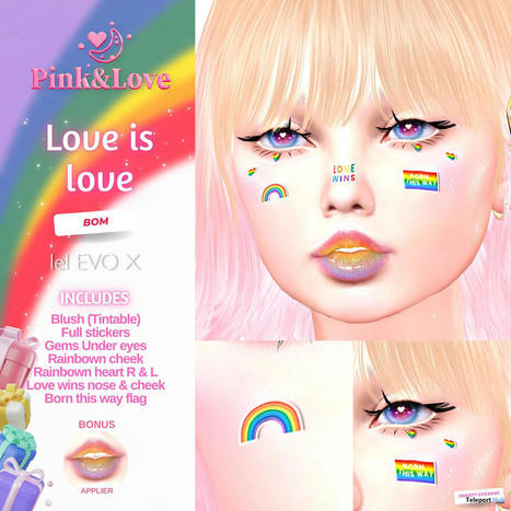 Love Is Love Face Sticker June 2023 Group Gift ...