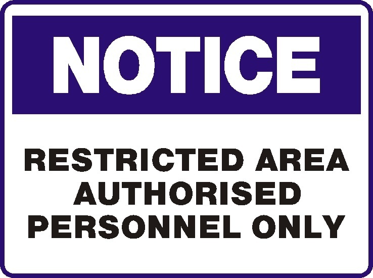 Authorised Personnel Only Signage/ Notice Safet...