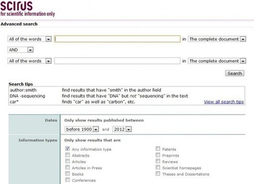 Scirus, donde Google no llega | Educación y Software Libre al 150%