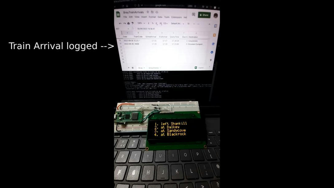 Logging real-time train arrivals on Google Shee...
