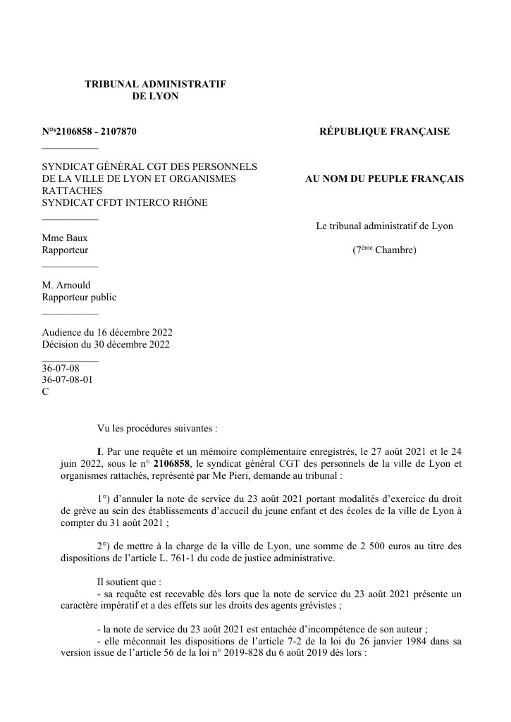 Service minimum - Annulation d’une note d...