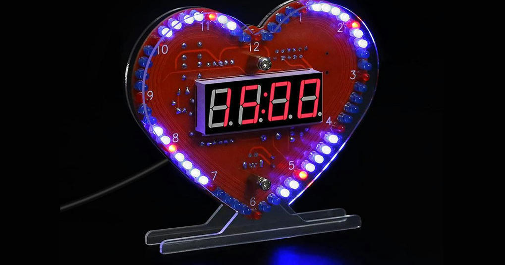 DIY 4-Bit Digital Electronic Clock Kit from ICS...