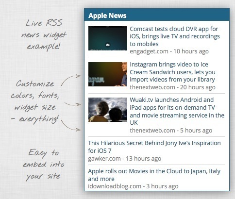 Create Custom RSS News Widgets for Your Website...