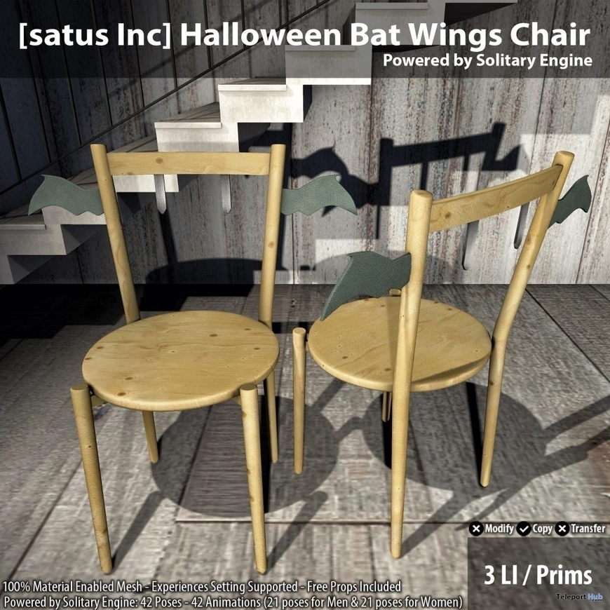 New Release: Halloween Bat Wings Chair by [satu...