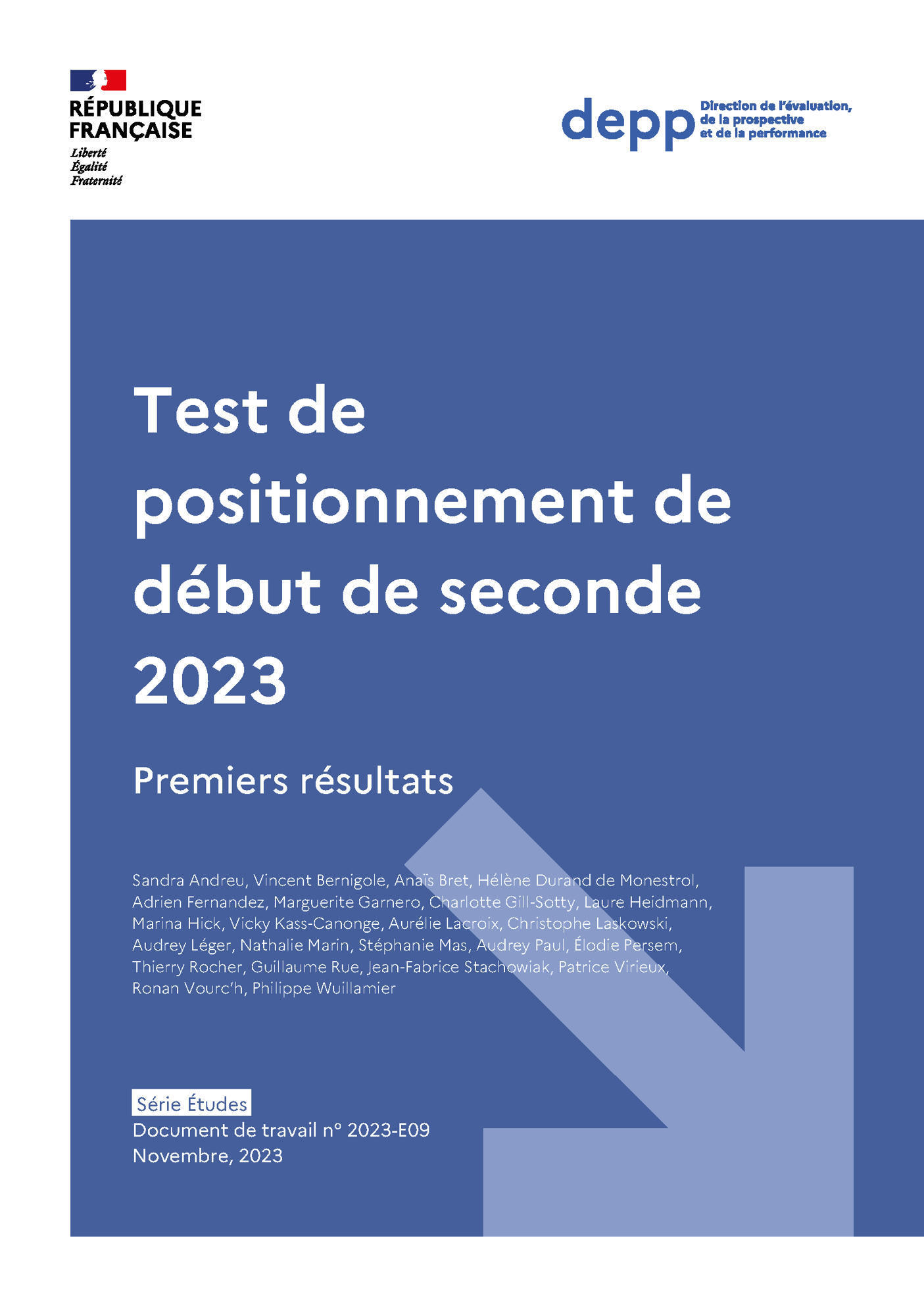 Test de positionnement de début de secon...