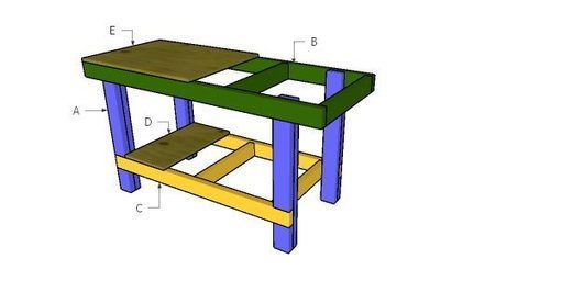 Simple Workbench made from 2x4s Plans | HowToSp...