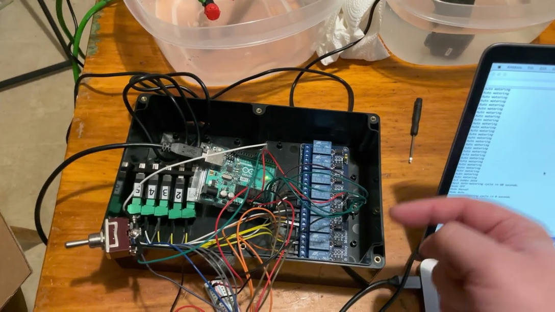 Arduino-powered automatic watering system opera...