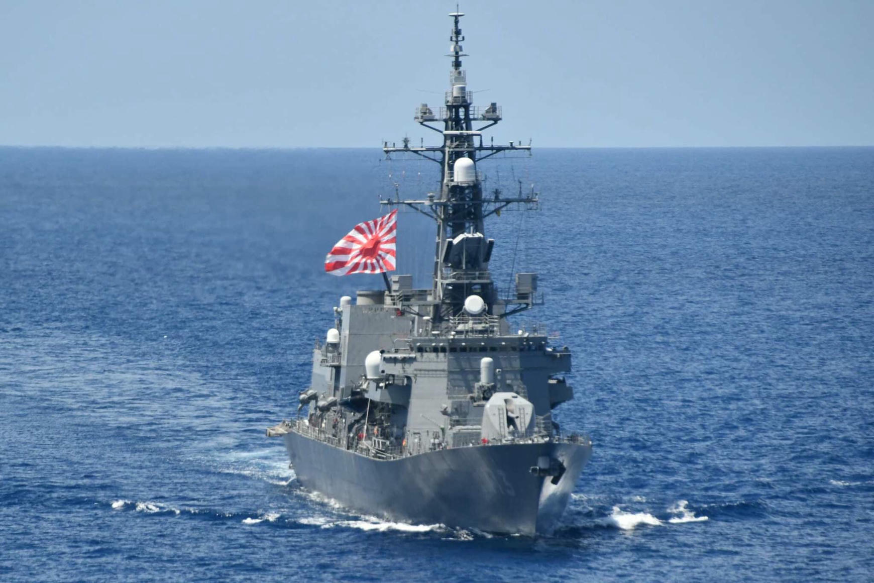 Japan MSDF vessel sails through Taiwan Strait f...