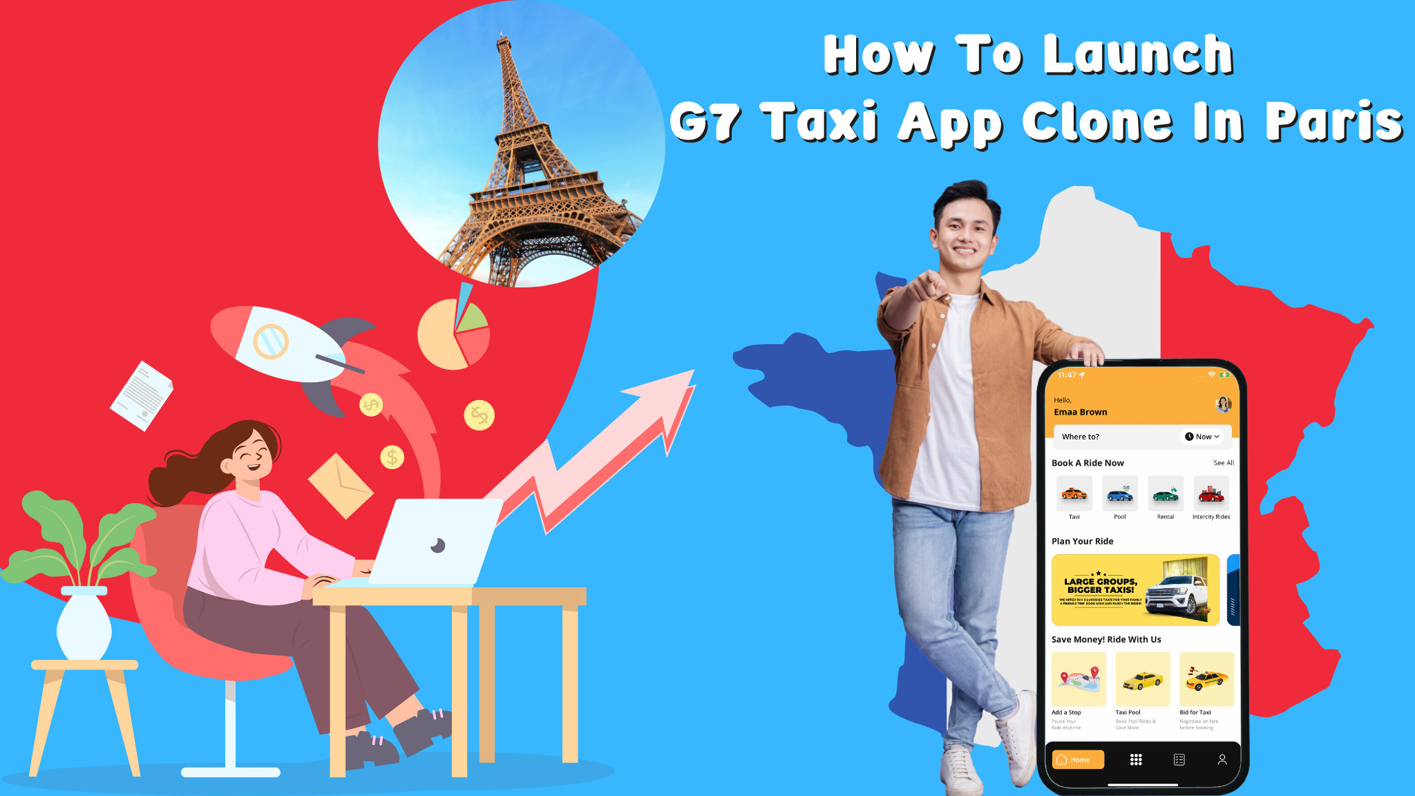 How to Launch G7 Taxi App Clone in Paris | Uber...