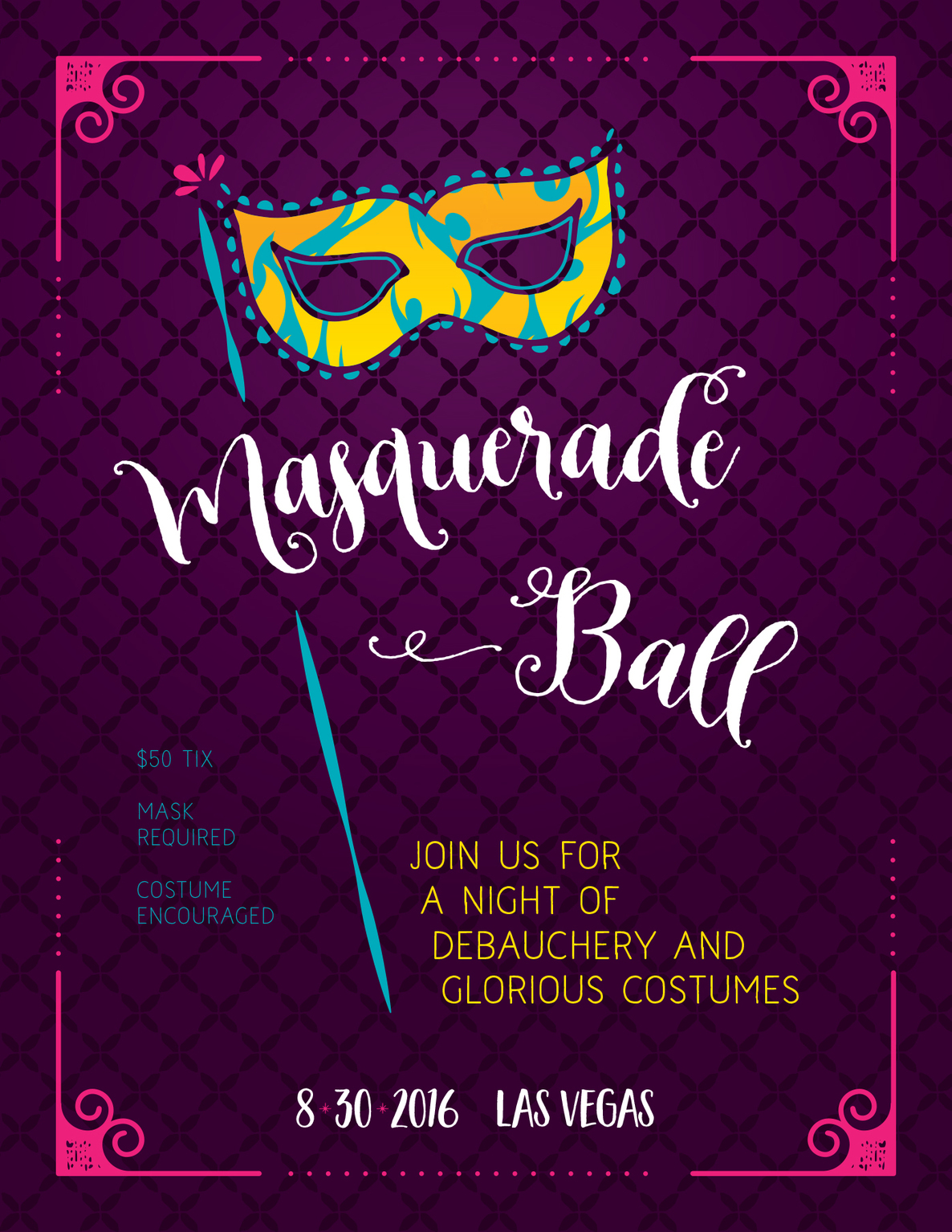 Create a Modern Masquerade Ball Flyer in Adobe ...